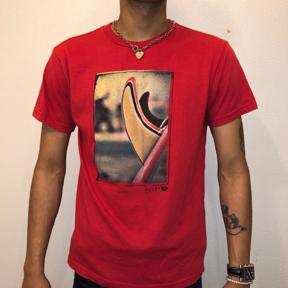 Rusty | Shirts | Mens Rusty Red Surf T Shirt Medium | Poshmark